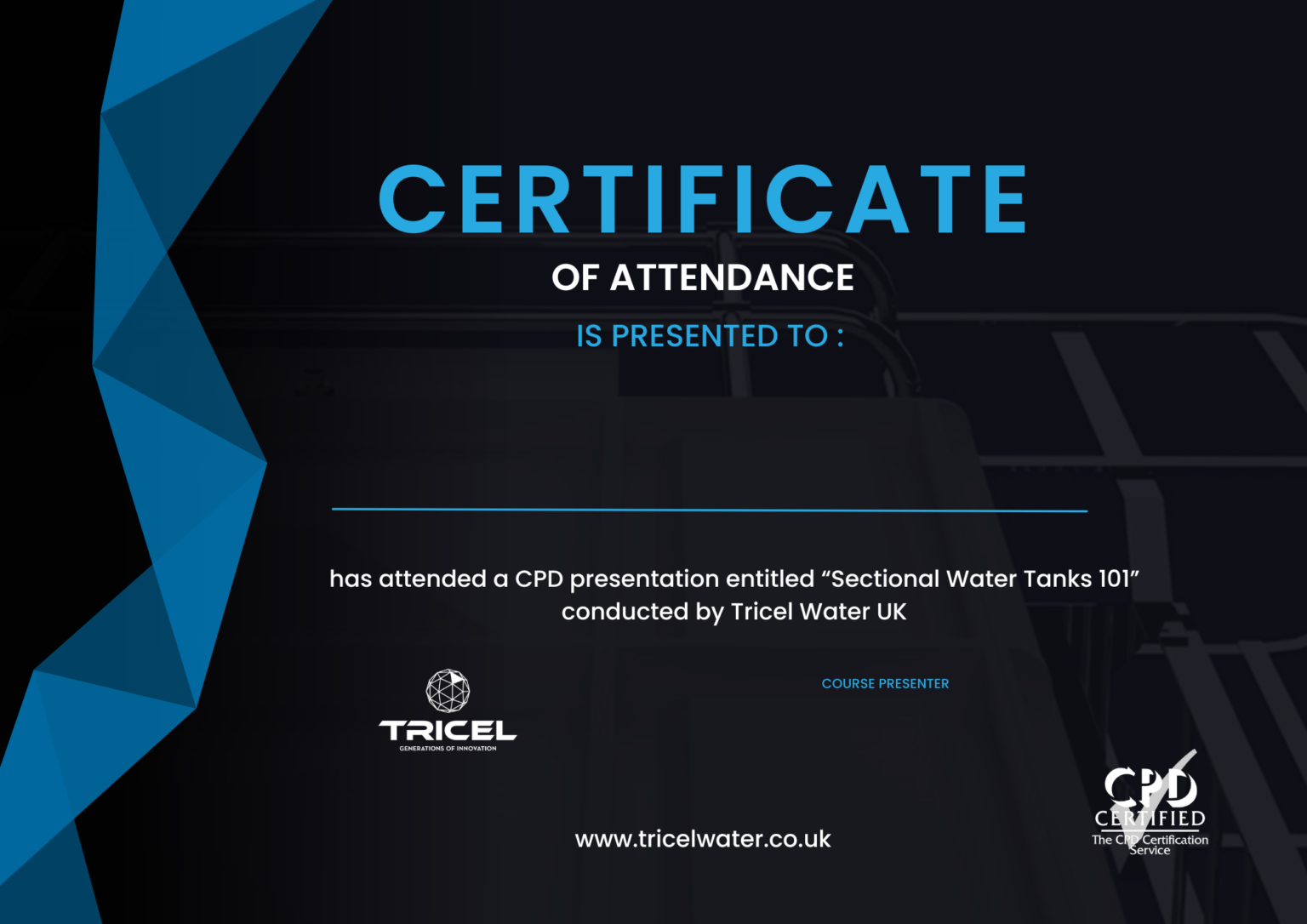 CPD Certification Explained - Space & Bases and Tank Design